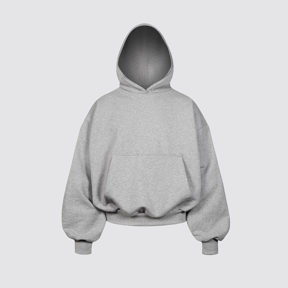 Boxy Ultra Heavyweight Hoodie (Grey) – CUBBY