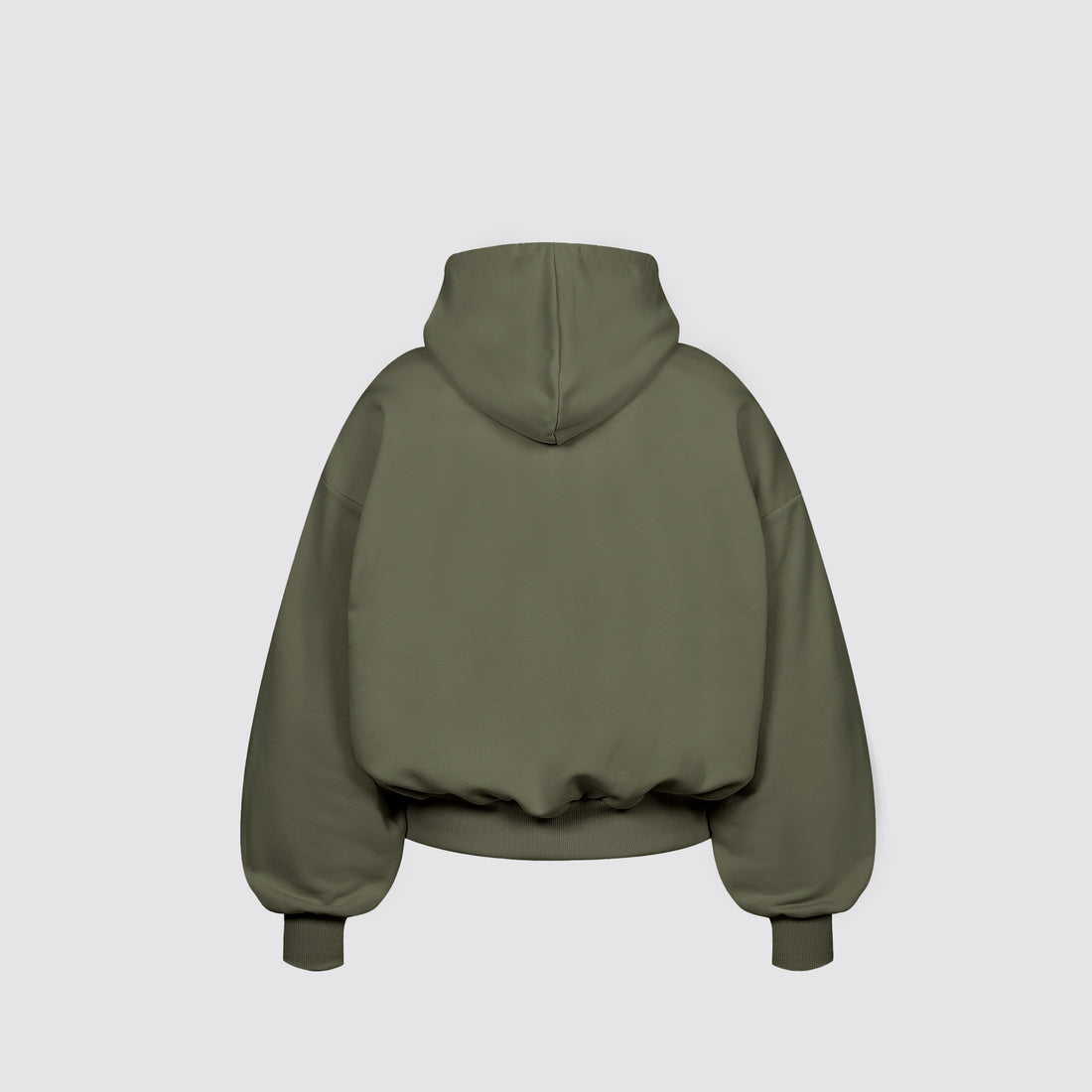 Boxy Flowy Hoodie (Military Green) – CUBBY